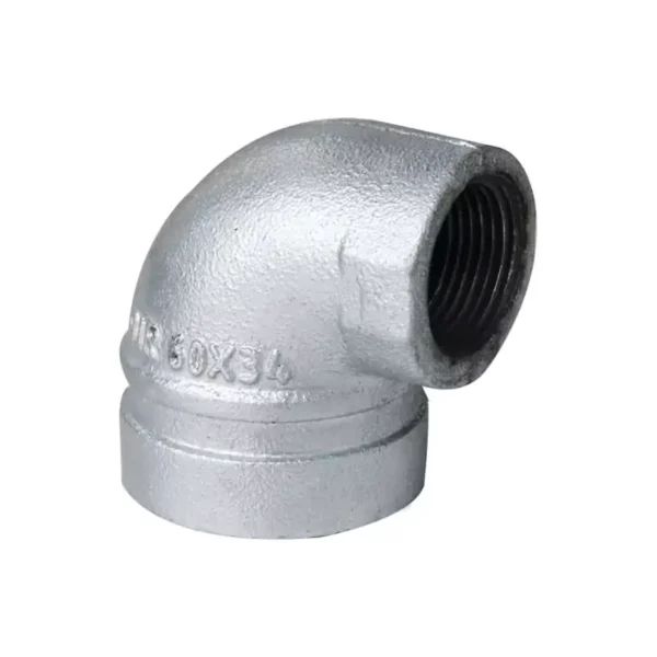 Grooved 90° reducing elbow with female threaded outlet