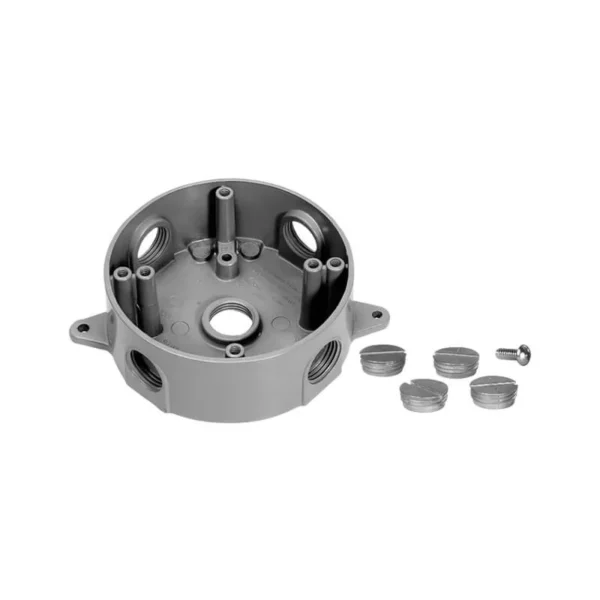Weatherproof round outlet box - UL Listed - TPMCSTEEL