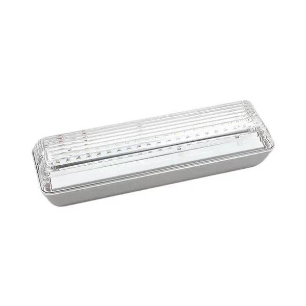 Self-contained waterproof maintained bulkhead emergency light